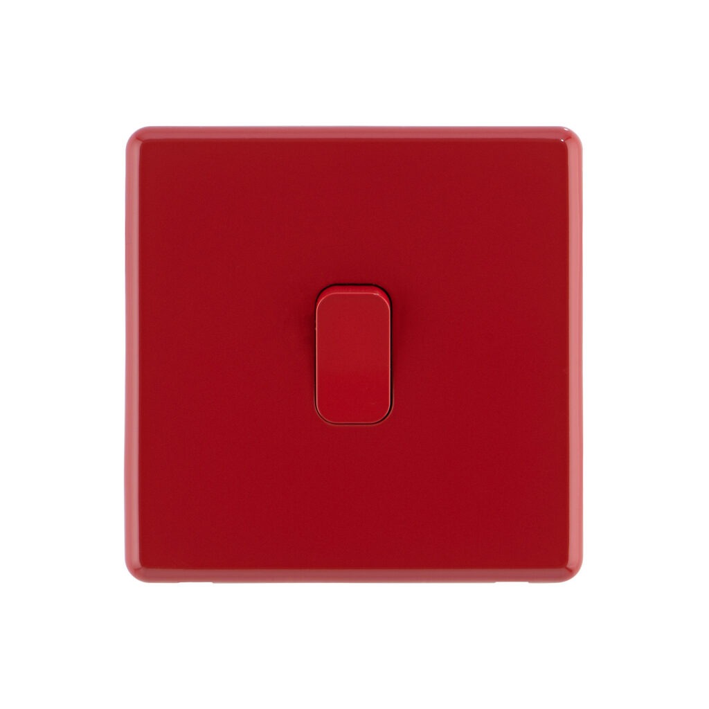 Arlec Rocker | Cherry Red | 10A 1Gang 2Way Light Switch - Arlec UK
