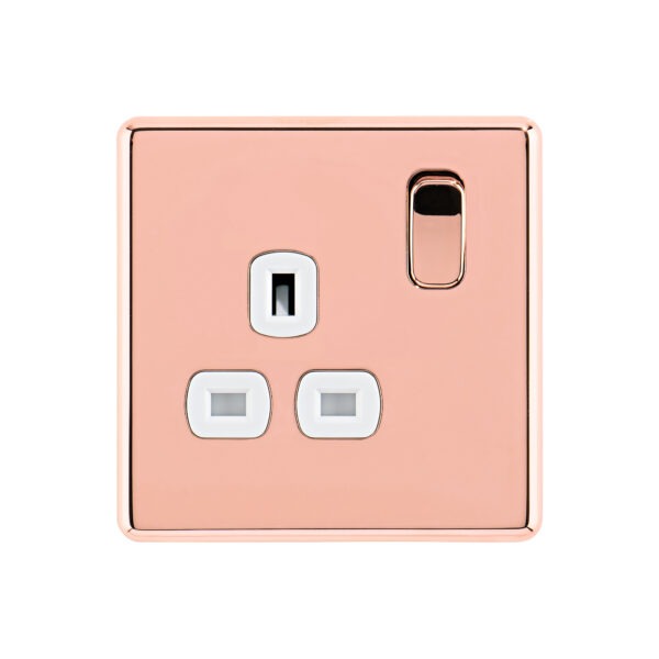Arlec Fusion | Rose Gold | 13A 1Gang Plug Socket - Arlec UK