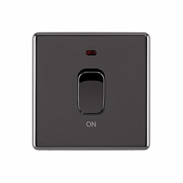 Arlec Fusion| Black Nickel | 50A 1Gang Double Pole Switch - Arlec UK