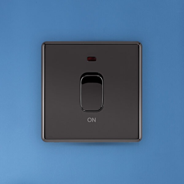 Arlec Fusion| Black Nickel | 50A 1Gang Double Pole Switch - Arlec UK