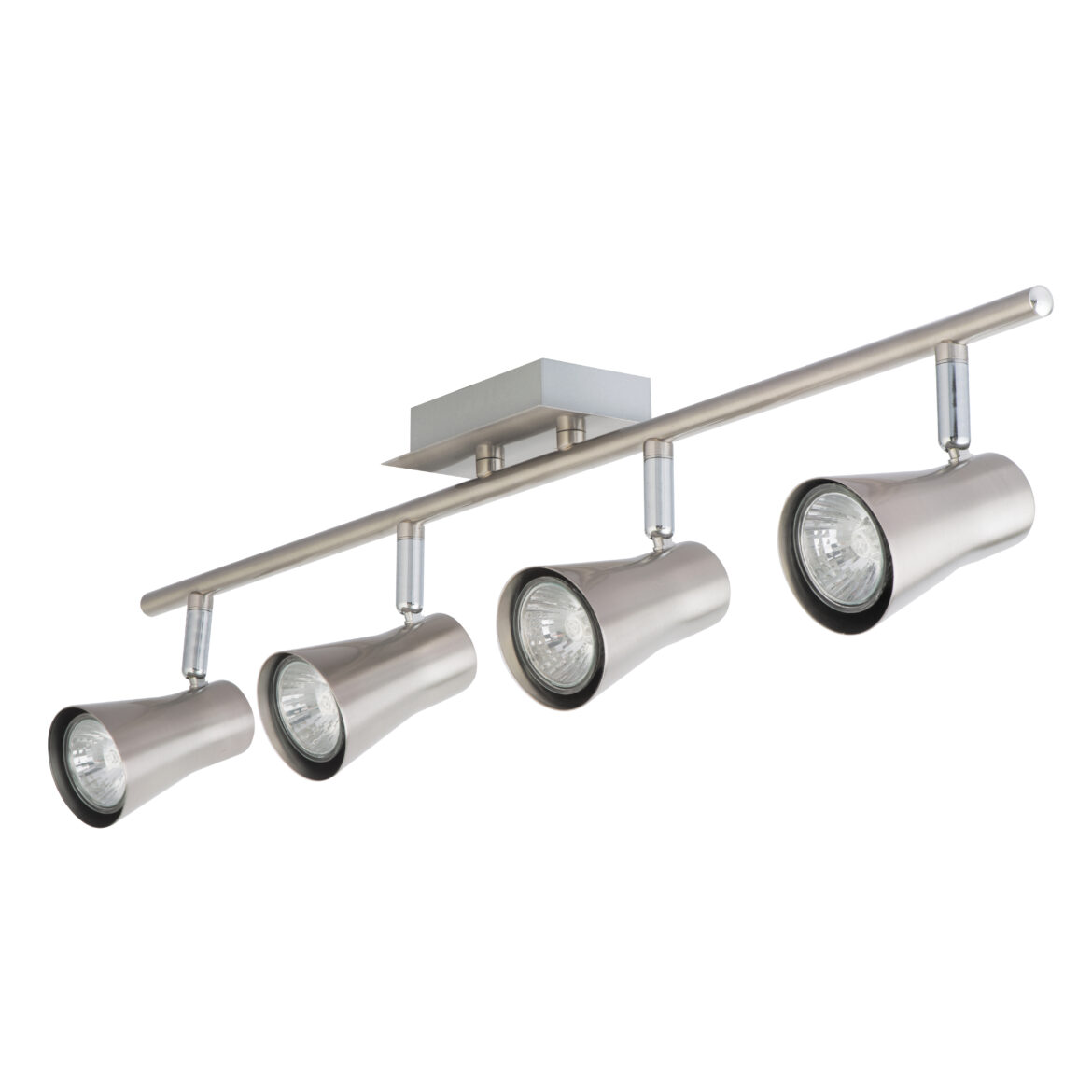 Swansea, brushed steel, 4 light spotlight. Become a Verve stocklist