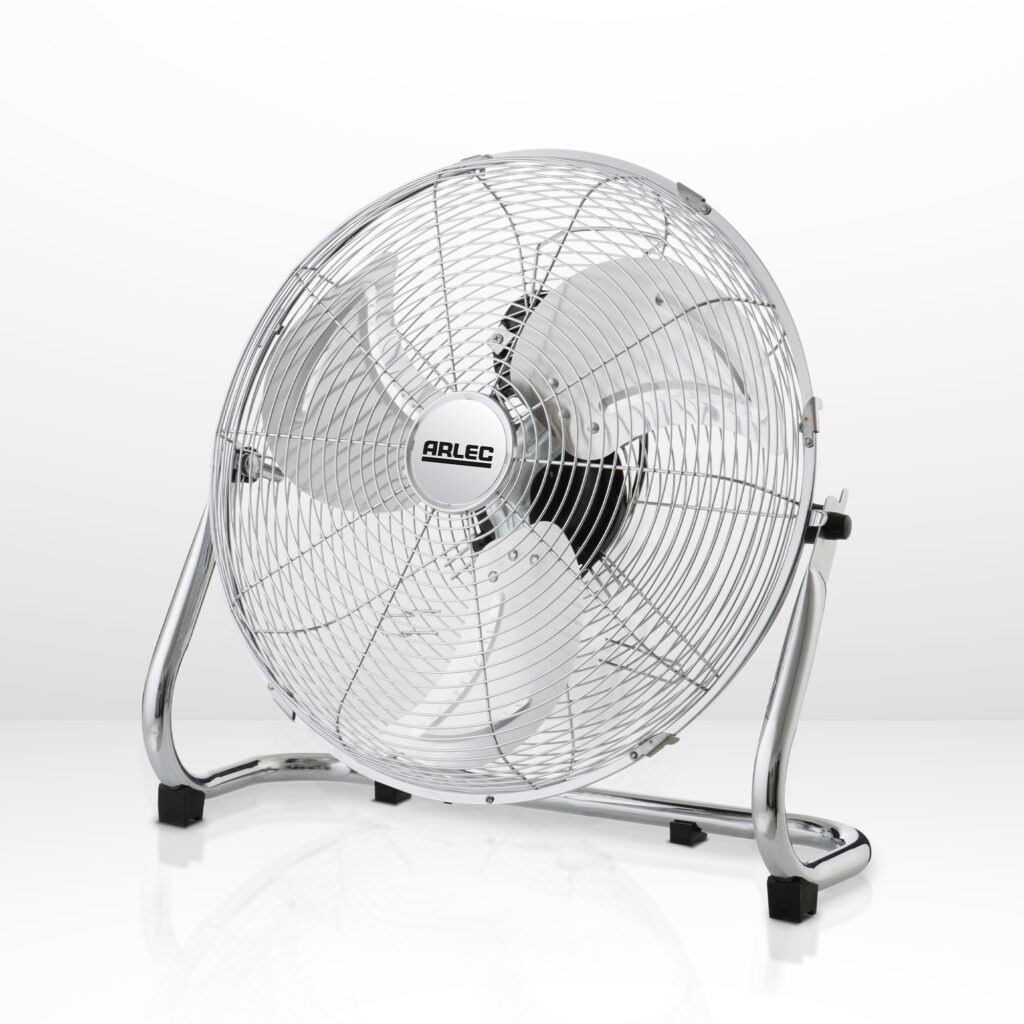 18 Inch Floor Fan | Chrome - Arlec UK