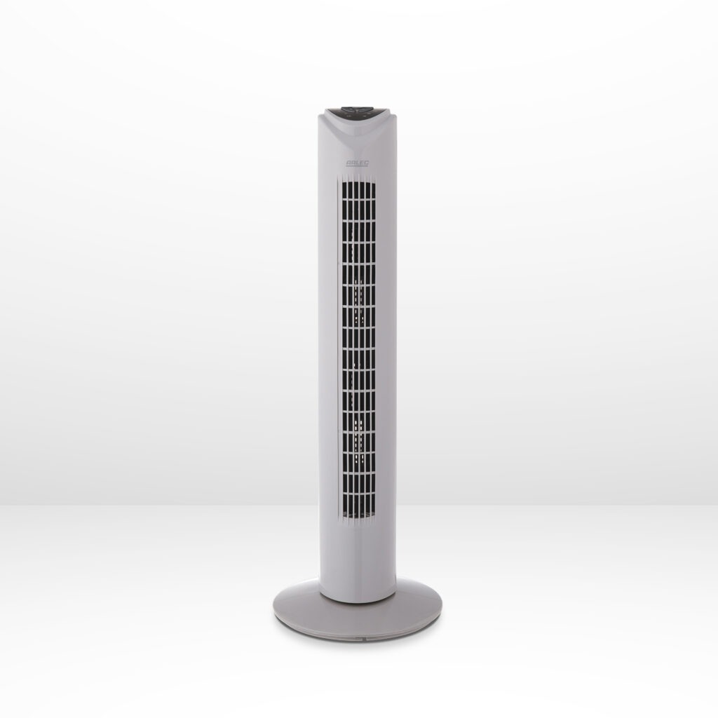 31 Inch Tower Fan | Remote Controlled | Grey - Arlec UK