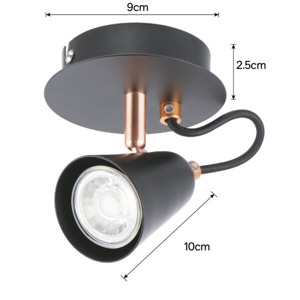 Black and copper spotlight - Put your home in the spotlight with Emma