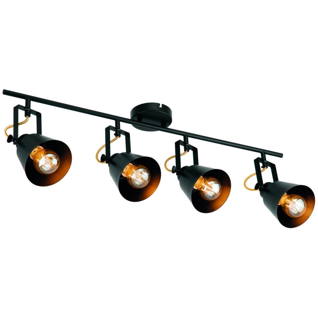 Abigail 4 lamp black spotlight, become a Verve lighting reatailer