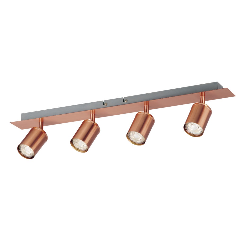 The best kitchen spotlight - Rose gold 4 lamp, bar, adjustable