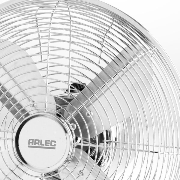 12" Metal Desk Fan | Chrome - Arlec UK