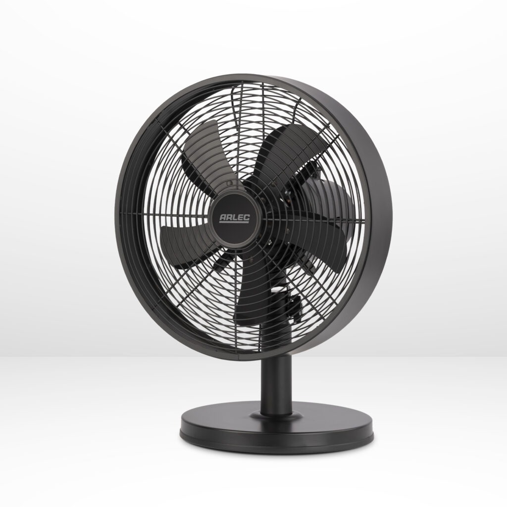 12" Metal Desk Fan | Matte Black - Arlec UK