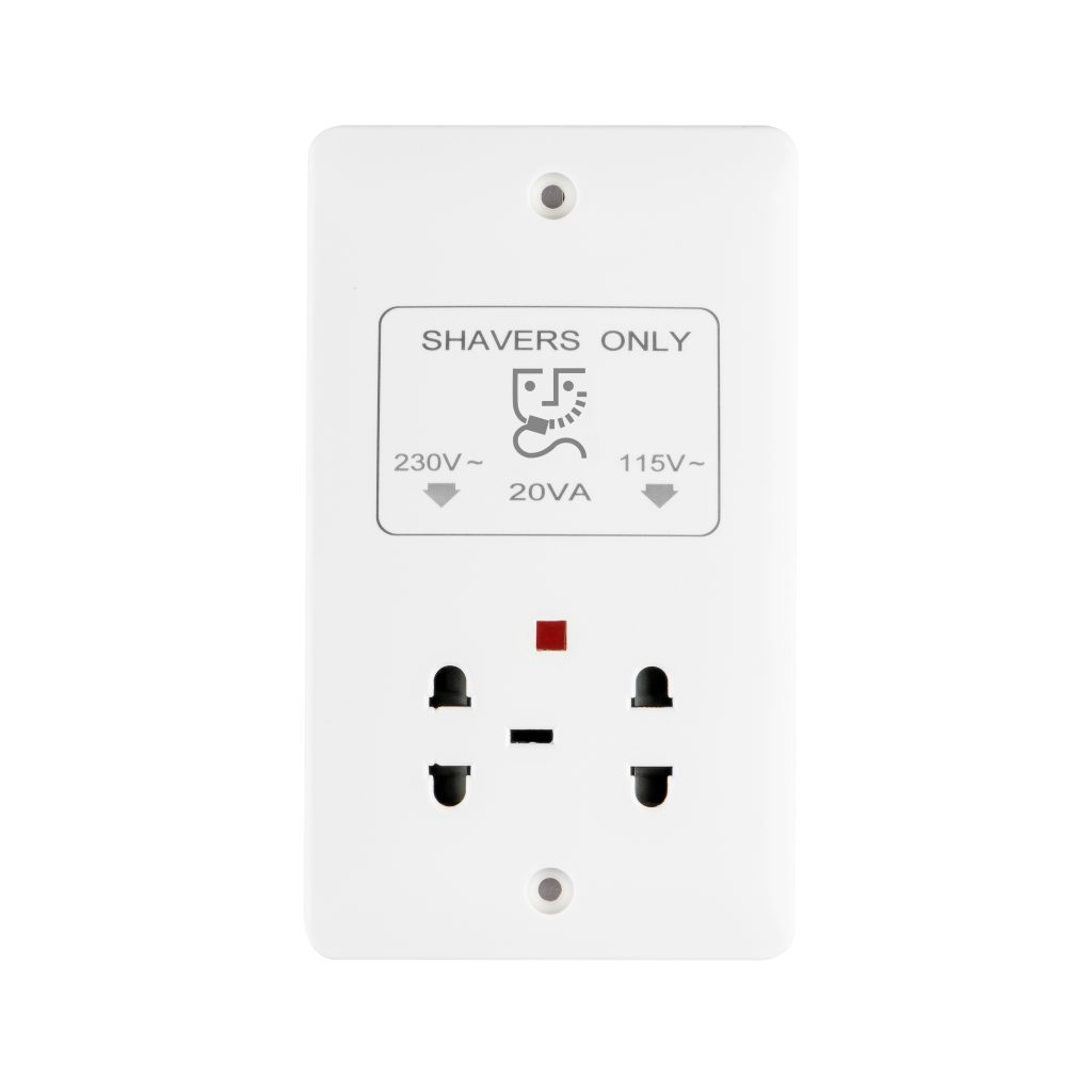 Slim Line Shaver Socket 115/230V - Arlec UK