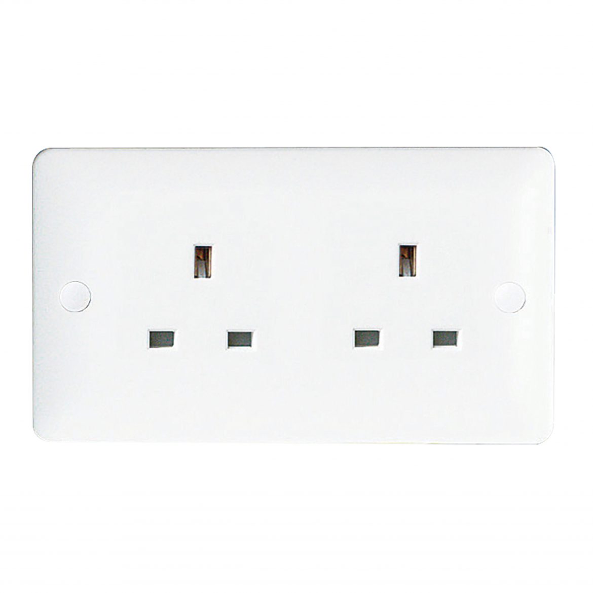 Slim Line Unswitched Socket 2 Gang 13A - Arlec UK