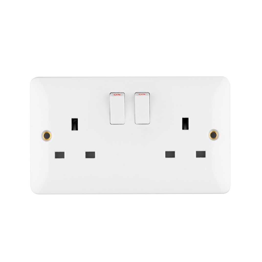 Slim Line Switched Socket 1 Gang DP 13A - Arlec UK