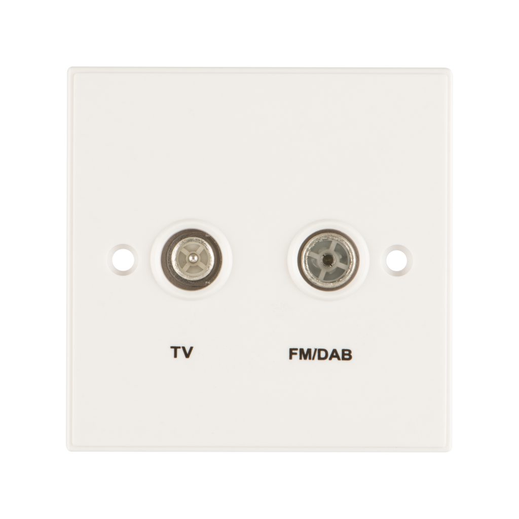 TV & FM Socket 1 Gang - Arlec UK