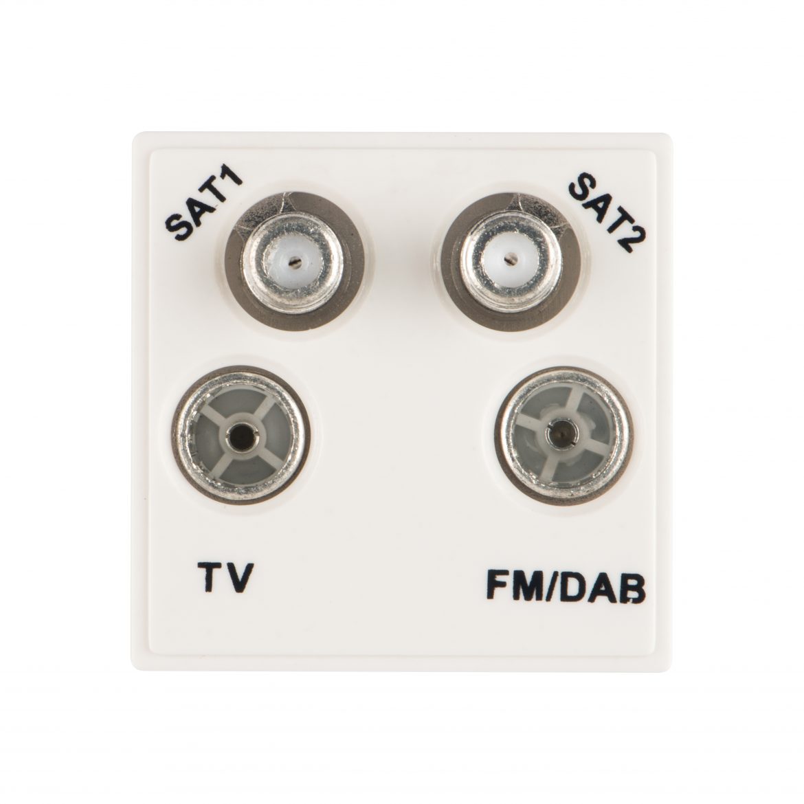 TV, FM & 2 Satellite Socket Module - Arlec UK