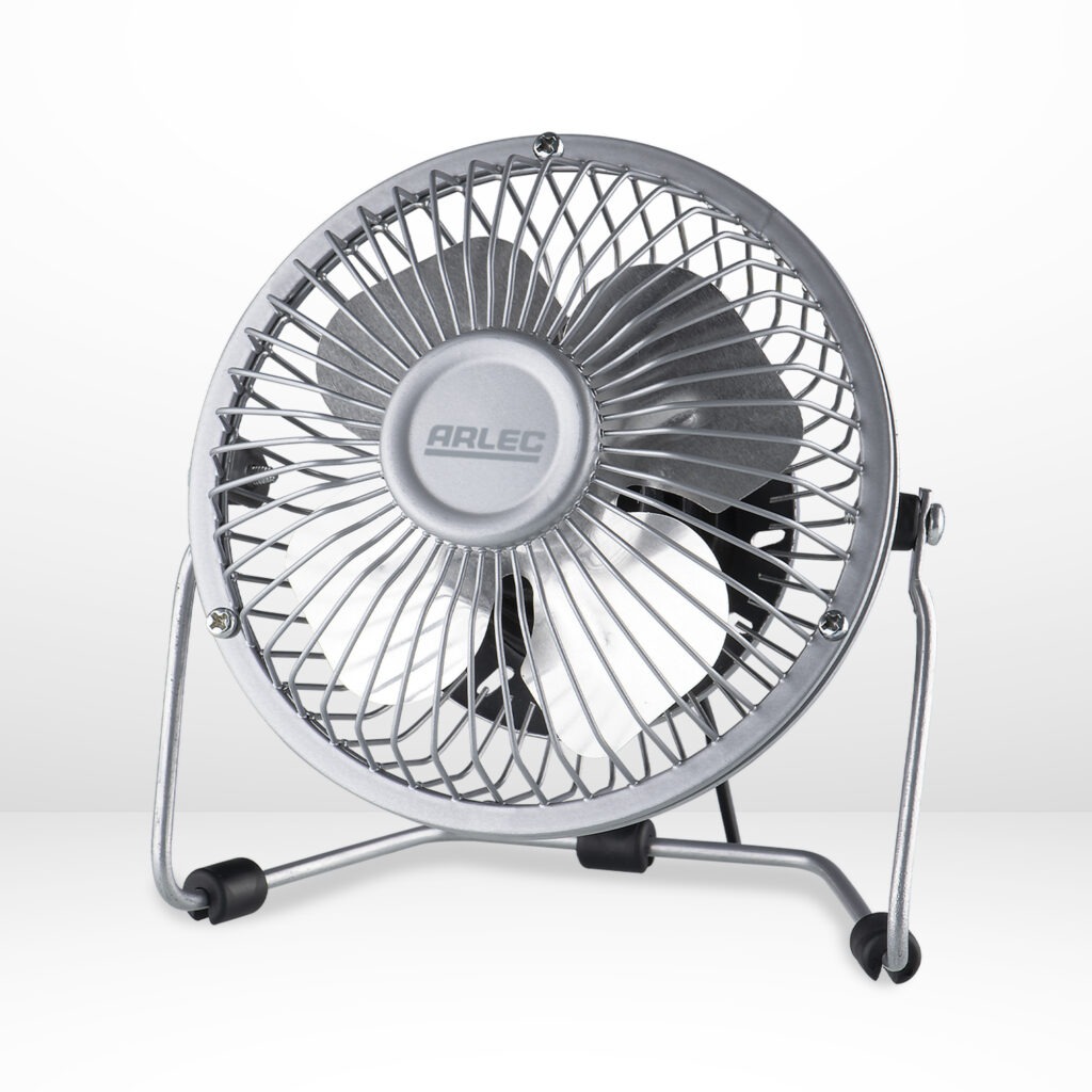 4 Inch Mini USB Fan | Chrome - Arlec UK