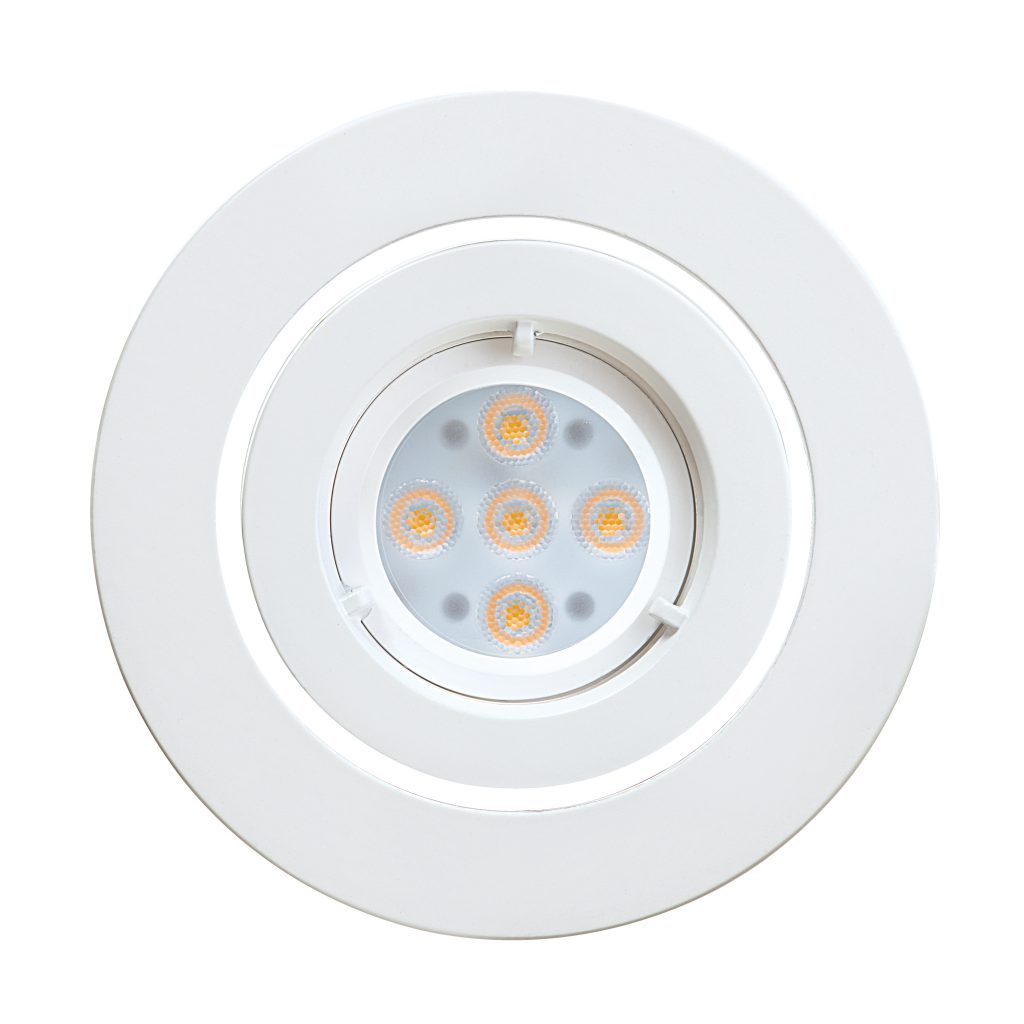 Gimbal LED Downlight Kit 5.5W 470Lumens Warm White - White Finish ...