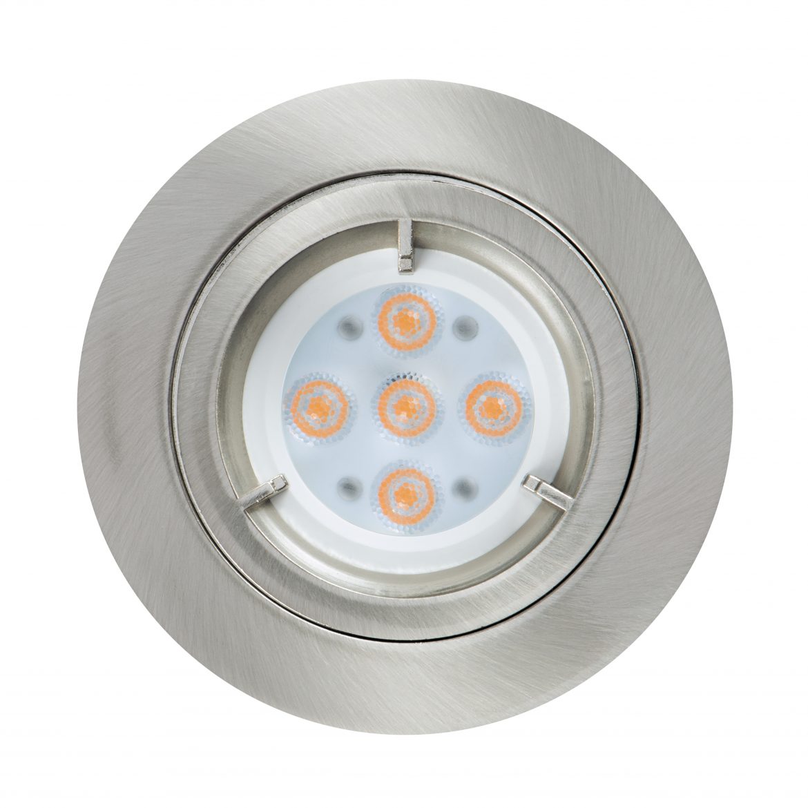 Fire Rated LED Downlight 5.5W 470Lumens Warm White - Brushed Nickel ...