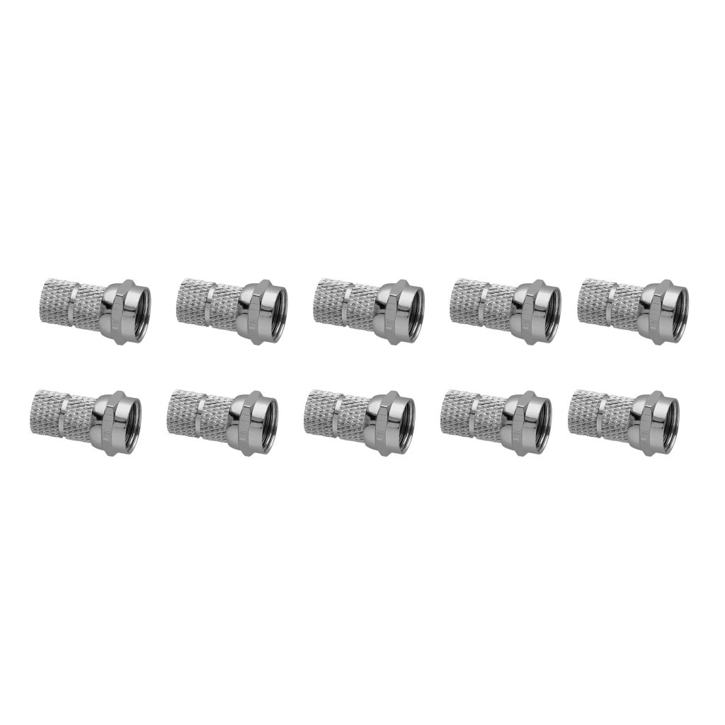 Coax Connectors F-Type Male RG59 Twist-On (10 Pack) - Arlec UK