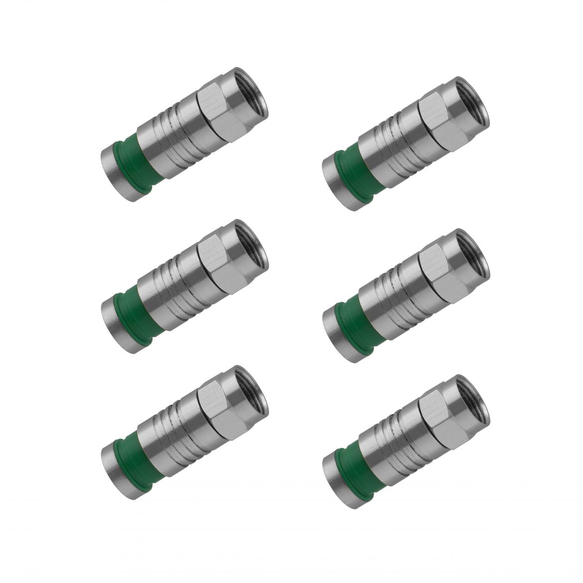 Coax Connectors F-Type Male RG6 Compression (6 Pack) - Arlec UK