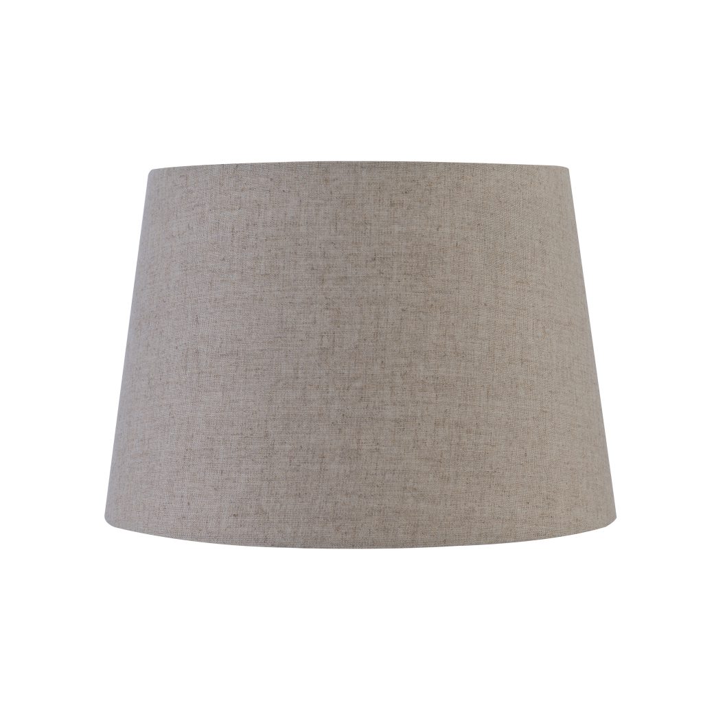 Medium 28cm Natural Linen Shade Grey - Arlec UK