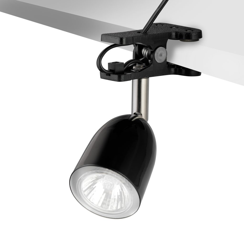 Clip Lamp GU10 Gloss Black - Arlec UK