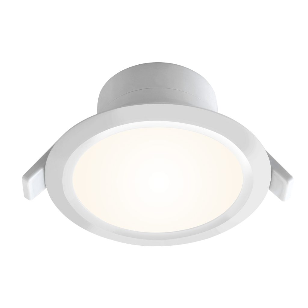 Dimmable LED Downlight 7W Switchable Dual Colour - White Finish - Arlec UK