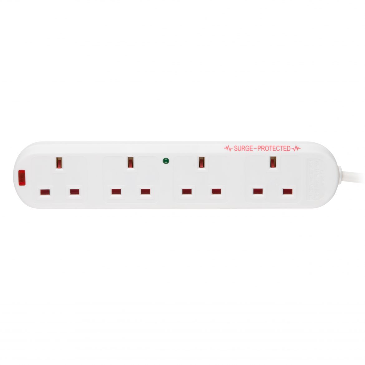 4 Socket Surge Protected Extension Lead 13A 2m - Arlec UK
