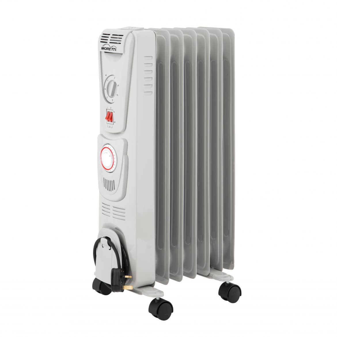 1500 Watt 7 Fin Column Oil Heater with Timer - Arlec UK